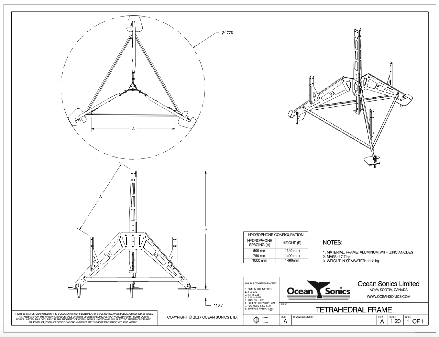 Tripod - Ocean Sonics - World leaders in underwater listening
